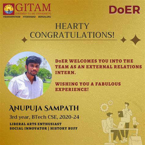 External Relations At Gitam On Linkedin Doer Gitam Alumni