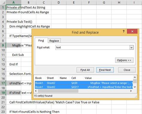 Andrews Excel Tips Find And Highlight Text