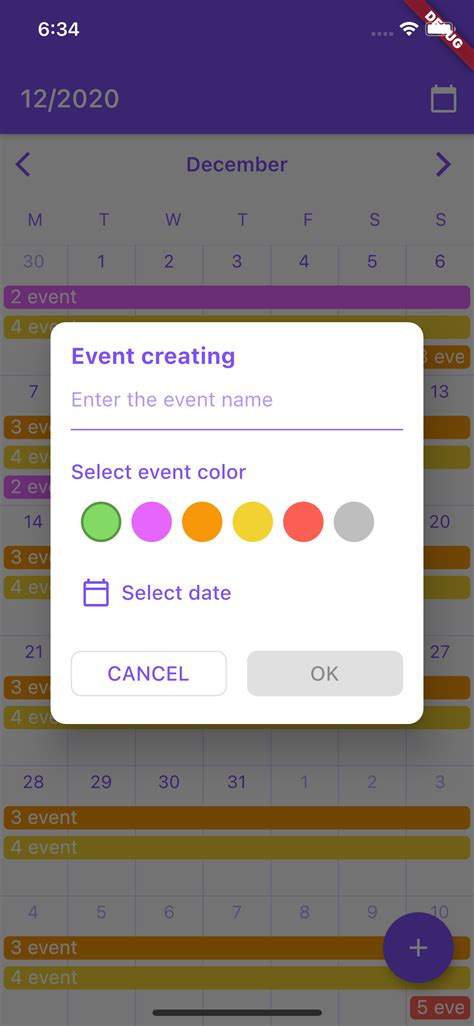 Customizable Flutter Calendar Inspired By Google Calendar App