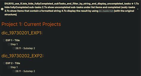 Extracting Uncompleted Task From Structured Task List With Dataview Help Obsidian Forum