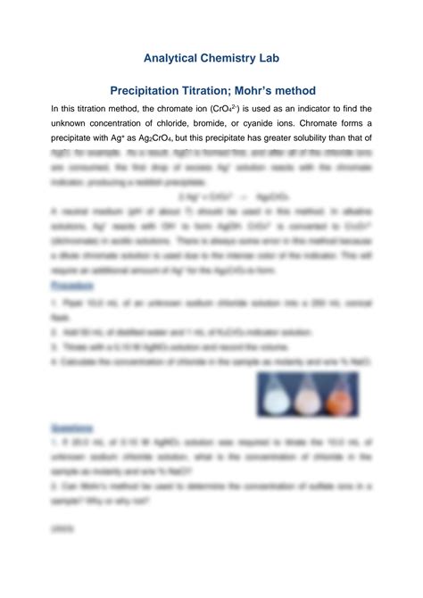 Titration Mohr Method At Gertrude Murphy Blog