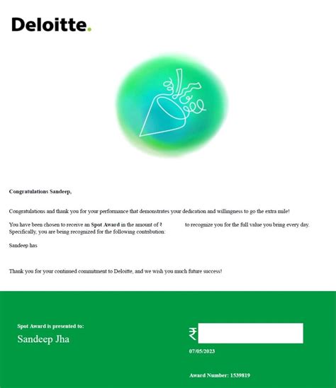 Sandeep Kumar Jha On Linkedin Deloitteusi Spotaward