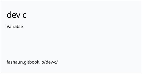 Variable Dev C