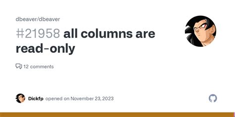 All Columns Are Read Only · Issue 21958 · Dbeaverdbeaver · Github