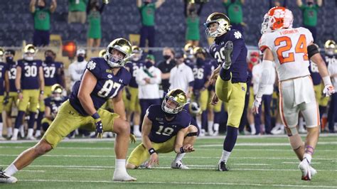 Notre Dame 99 To 0 No 39 Jonathan Doerer Fifth Year Kicker Using The Pandemic Exception
