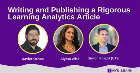 nyu learn writing and publishing a rigorous learning analytics