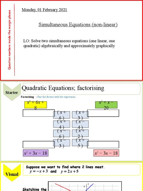 Simultaneous Equations With Quadratics Pdf Equations Quadratic Simultaneous Equations With Quadratics Pdf Equations Quadratic