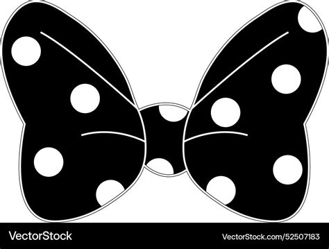 Charming Mickey Mouse Bow Iconic Cartoon Vector Image