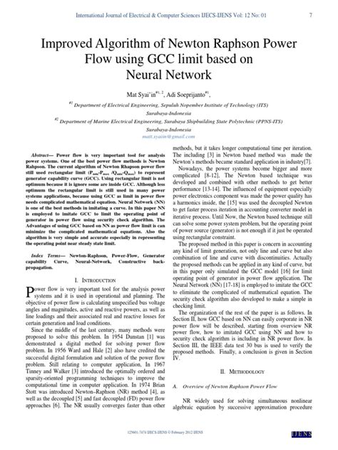 Load Flow Algorithm Ann Pdf Electrical Engineering Engineering