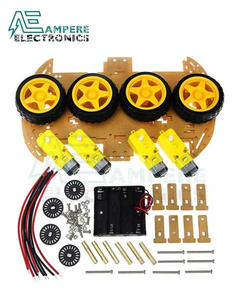 4WD Robot Car Kit Double Layer Ampere Electronics