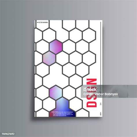 전단지 포스터 브로셔 커버 타이포그래피 또는 기타 인쇄 제품을위한 벌집 패턴 디자인의 추상적 배경 0명에 대한 스톡 벡터 아트