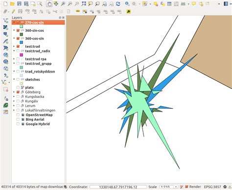 geometry adjust points based on offset angle geographic information