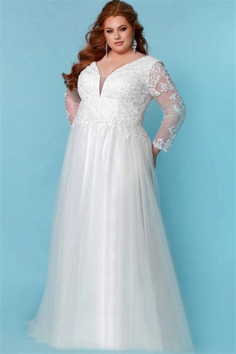 Ivory Sydneys Closet Sc5271 Long Sleeve Wedding Dress For 54799 The