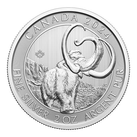 2024 Canada Ice Age Woolly Mammoth 2 Oz Silver Coin In Capsule Pieces Of Eight