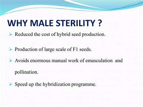 Cytoplasmic Inheritance And Male Sterility Pptx