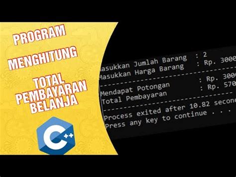 Membuat Program Menghitung Total Pembayaran Belanja Dengan C YouTube