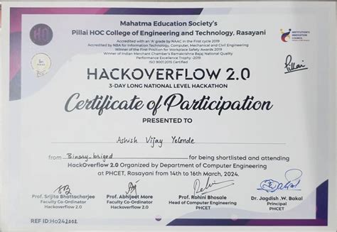 Ashish Yelonde On Linkedin Hackeroverflow2 Phcet Hackathon