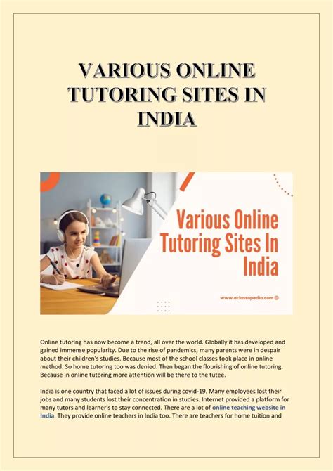 Ppt Various Online Tutoring Sites In India Powerpoint Presentation Free Download Id 11514623