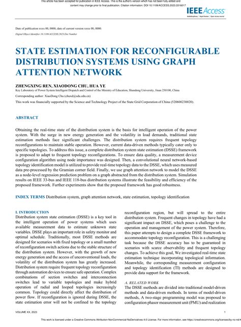 Pdf State Estimation For Reconfigurable Distribution Systems Using