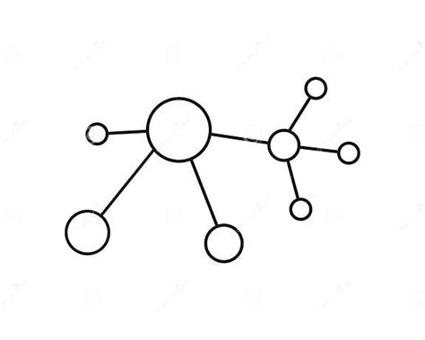 Hub Networks Connections System Symbol Line Icon Molecule Or Atom