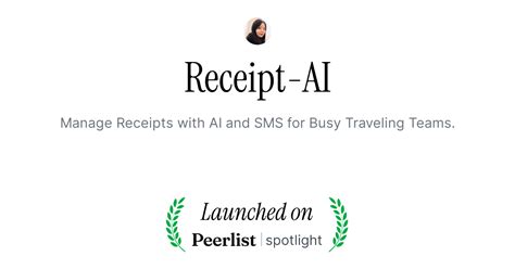 Receipt AI Peerlist