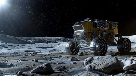 Asteroid Surface Has A Machine Excavating Regolith For Resource