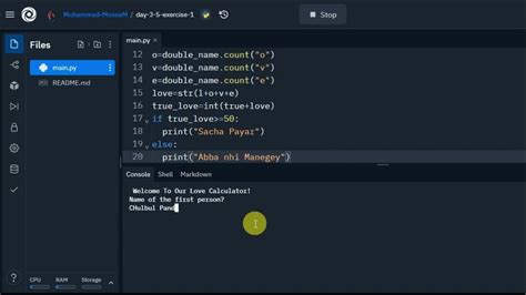 How To Use Pythons If Elif Else Function Made Love Calculator With Python Youtube