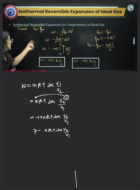 Isothermal Reversible Expansion Of Ideal Gas 1 Isothermal Reversible