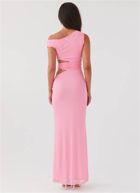 Margot One Shoulder Maxi Dress Candy Peppermayo