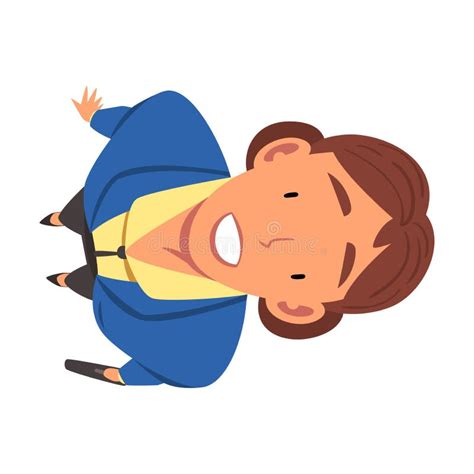 Young Man Looking From Behind Corner Of Brick Wall Cartoon Vector Illustration Stock Vector