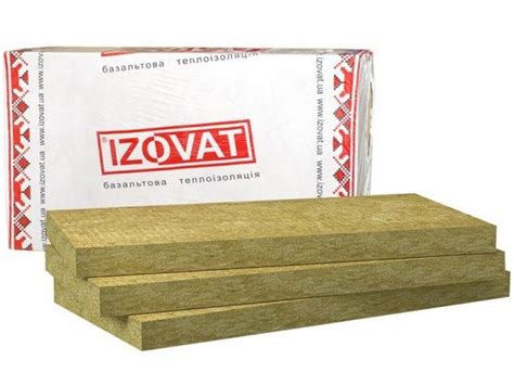 Утеплитель минеральная вата IZOVAT 135 (1000*600*100) (1,2м2) плиты ...