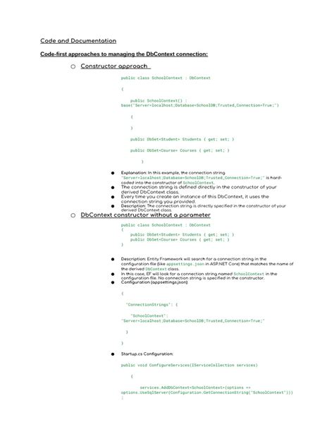 Inf3003w Cheat Sheet Pdf Entity Framework Constructor Object Oriented Programming