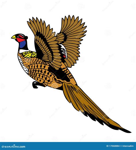 Pheasant Bird Fowl Flying Woodcut Circle Cartoon Vector 39916977