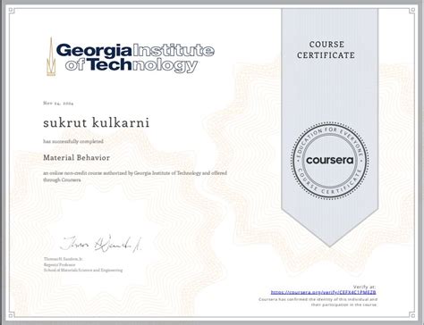 Sukrut Kulkarni On Linkedin Learningneverstops Materialscience Coursera Professionalgrowth