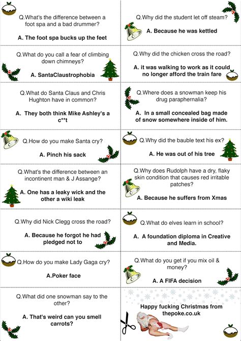 Printable Christmas Cracker Jokes For Adults Printable Free Templates