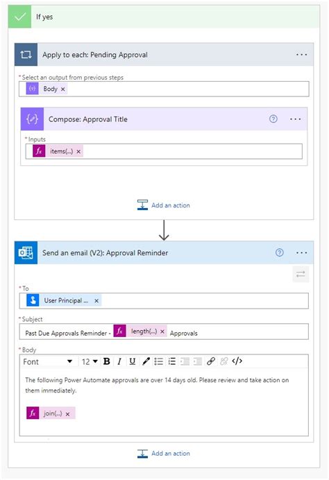 Power Automate Approval Reminder Summary Email