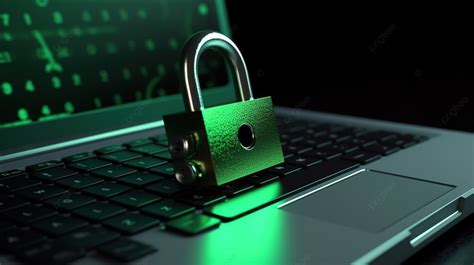 노트북 키보드의 자물쇠 3d 그림은 노트북에 녹색 자물쇠를 닫았습니다 고화질 사진 사진 배경 일러스트 및 사진 무료 다운로드 Pngtree