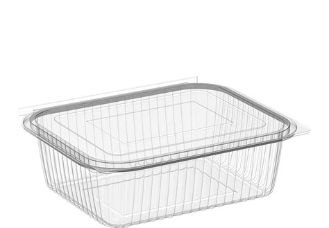 Cosmoplast Wholesale Flat Hinged Plastic Containers 64 Oz 200 Pcs