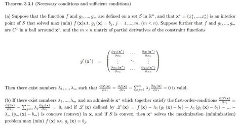 Optimization Theorem About Necessary Conditions And Sufficient Conditions For Optimality