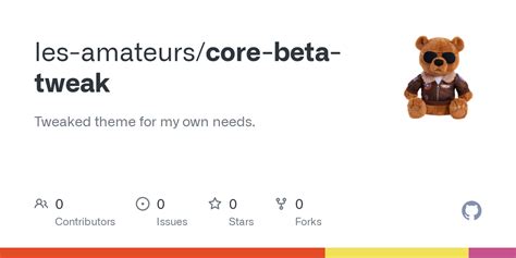Github Les Amateurs Core Beta Tweak Tweaked Theme For My Own Needs