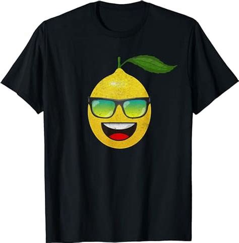 Funny Lemon Fruit Smiling Lemon Face Funny Lemon T Shirt