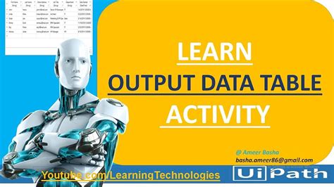 Uipath Tutorial Day 53 Output Data Table Activity Data Table Activities Video