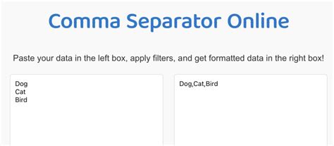 Free Comma Separator Online