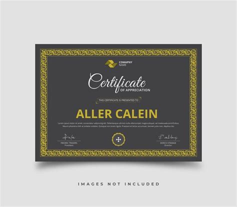 Premium Vector Vector Certificate Template