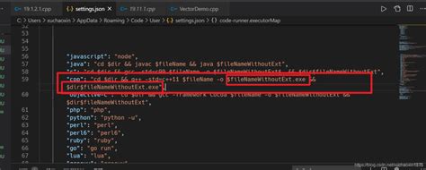 Vscodecode Runnercoderunner配置自定义输入映射内容指定ccpp编译选型编译运行含有中文名的文件