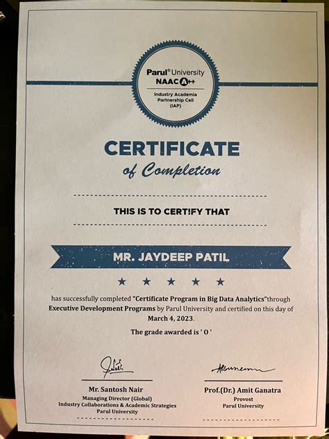 Jaydeep Patil On Linkedin Completed My Big Data Analytics