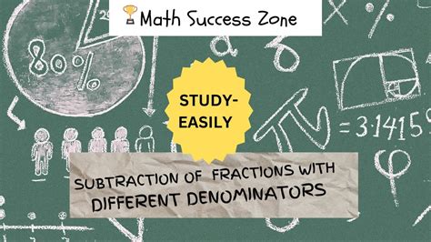 Substraction Of Fractions Youtube
