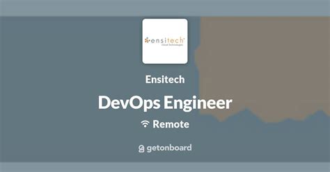 Devops Engineer At Ensitech Remote Work From Home Get On Board