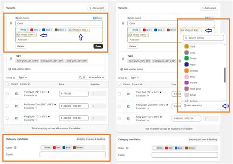 How To Use Shopify Category Metafields To List Product Variations