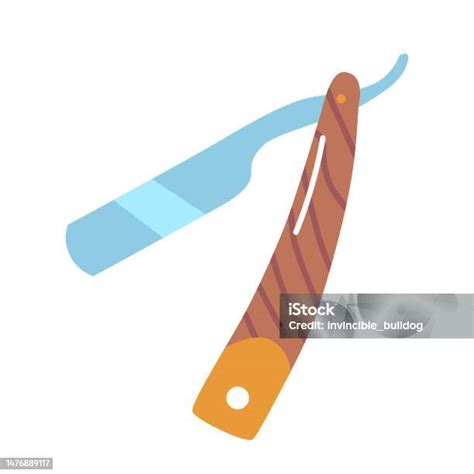 나무 손잡이와 날카로운 양날 칼날이 특징인 빈티지 면도날 격리 된 구식 클래식 면도기 0명에 대한 스톡 벡터 아트 및 기타 이미지 0명 가장자리 강철 Istock